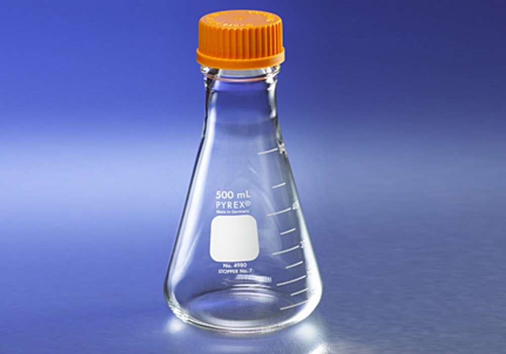 Erlenmeyer tampa rosca borossilicato 4995 4985 Pyrex - Econolab